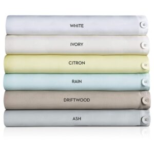 MALOUF 100% Rayon from Bamboo Set-Best Fitting Duvet Cover-8 Corner and Side Loops-Oversized Queen-Rain