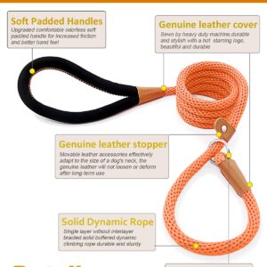 lynxking Dog Leash Slip Lead 5 6 8 FT Dog Training Leash Strong Heavy Duty Braided No Pull Training Lead Leashes for Small Medium Large Dogs