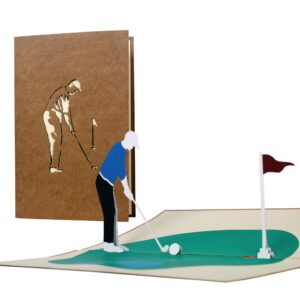 h15 golf greeting card 3d birthday card for golfers golf gift for men pop up golf retirement golf card pension money gift golf voucher golf holiday voucher