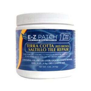 e-z patch 13 saltillo tile repair kit - diy terracotta tile filler - (red-brown, 1 pound)