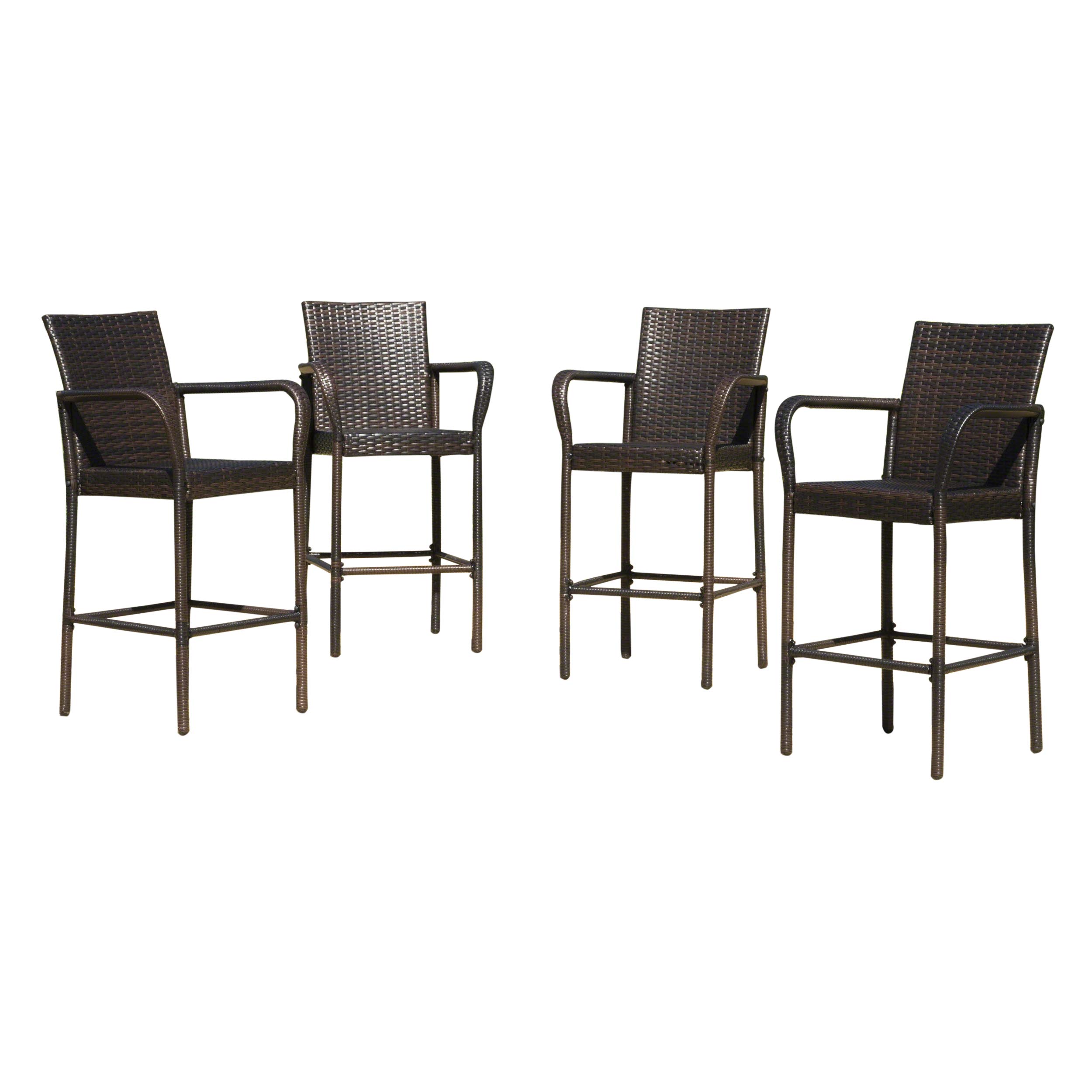 Christopher Knight Home Delfina Barstool Set, 4-Pcs Set, Multibrown