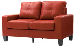 glory furniture newbury modular loveseat red