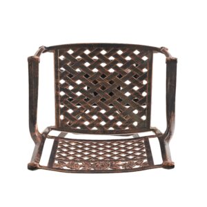 Christopher Knight Home Sebastian Cast Aluminum Barstool with Cushion, Copper