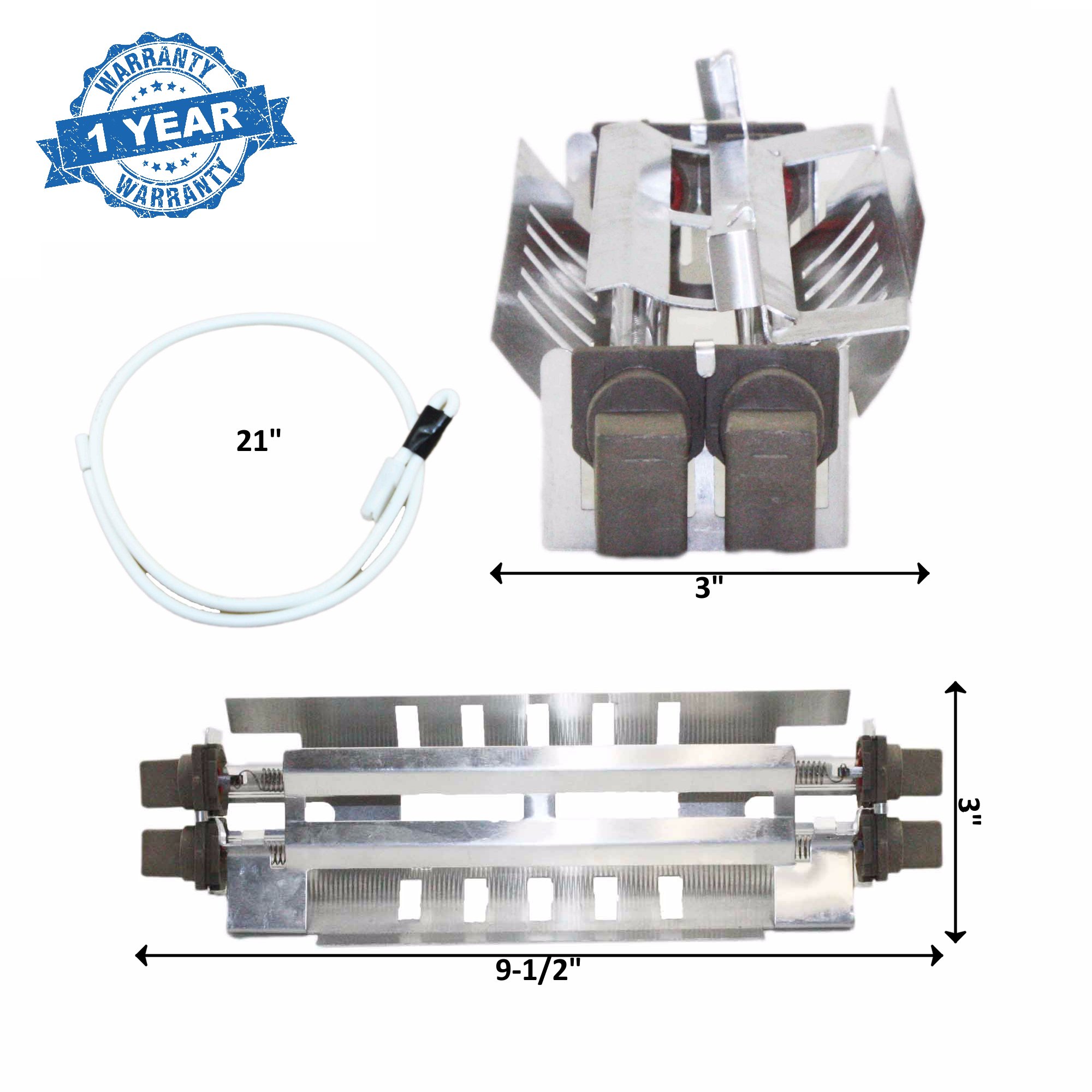 Supplying Demand WR51X10101 WR51X10097 Refrigerator Defrost Heater Assembly Replacement Kit