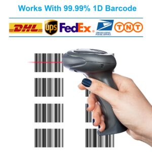 LS-PRO 2D QR wireless Bluetooth Barcode Scanner with USB Cradle Receiver Charging Base handheld 1D/2D Data matrix PDF417 image reader 100 ft Transmission Range long-life Battery 2200mA,1 Year Warranty