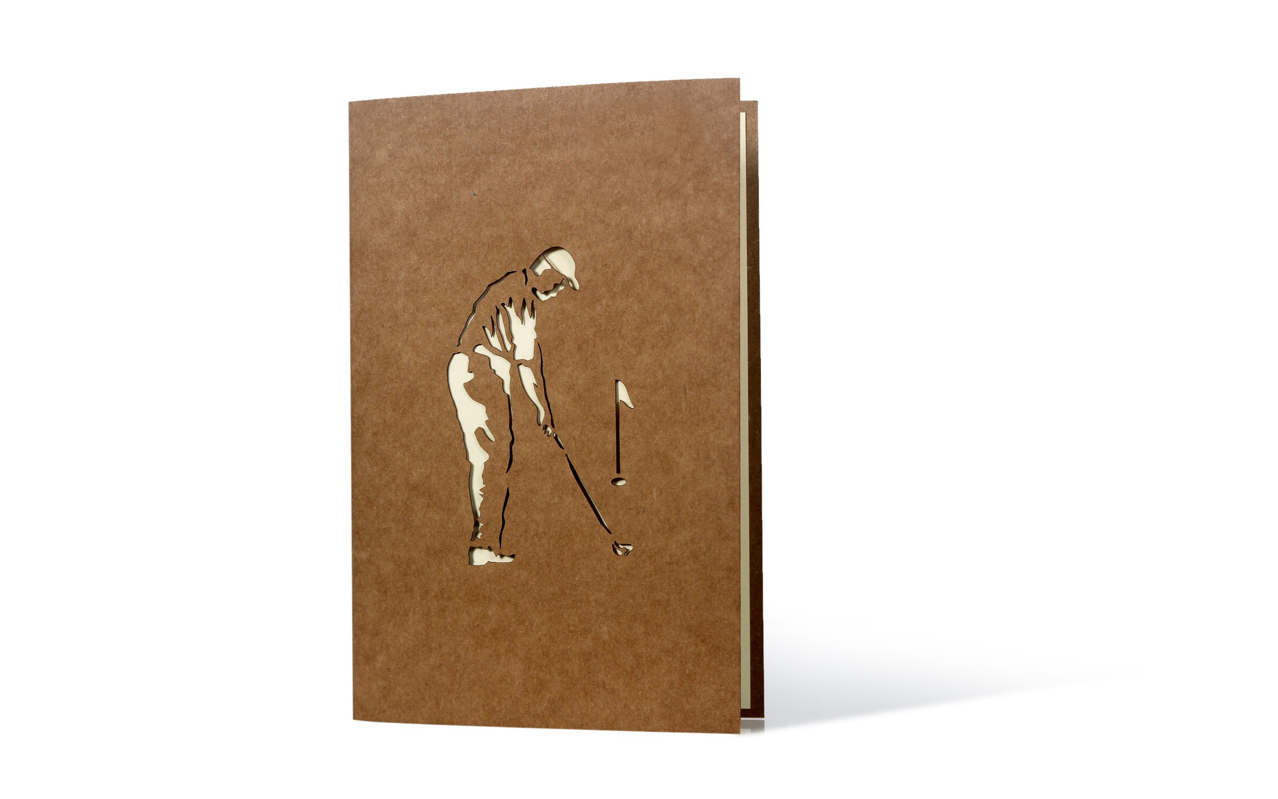 H15 Golf Greeting Card 3D Birthday Card For Golfers Golf Gift For Men Pop Up Golf Retirement Golf Card Pension Money Gift Golf Voucher Golf Holiday Voucher