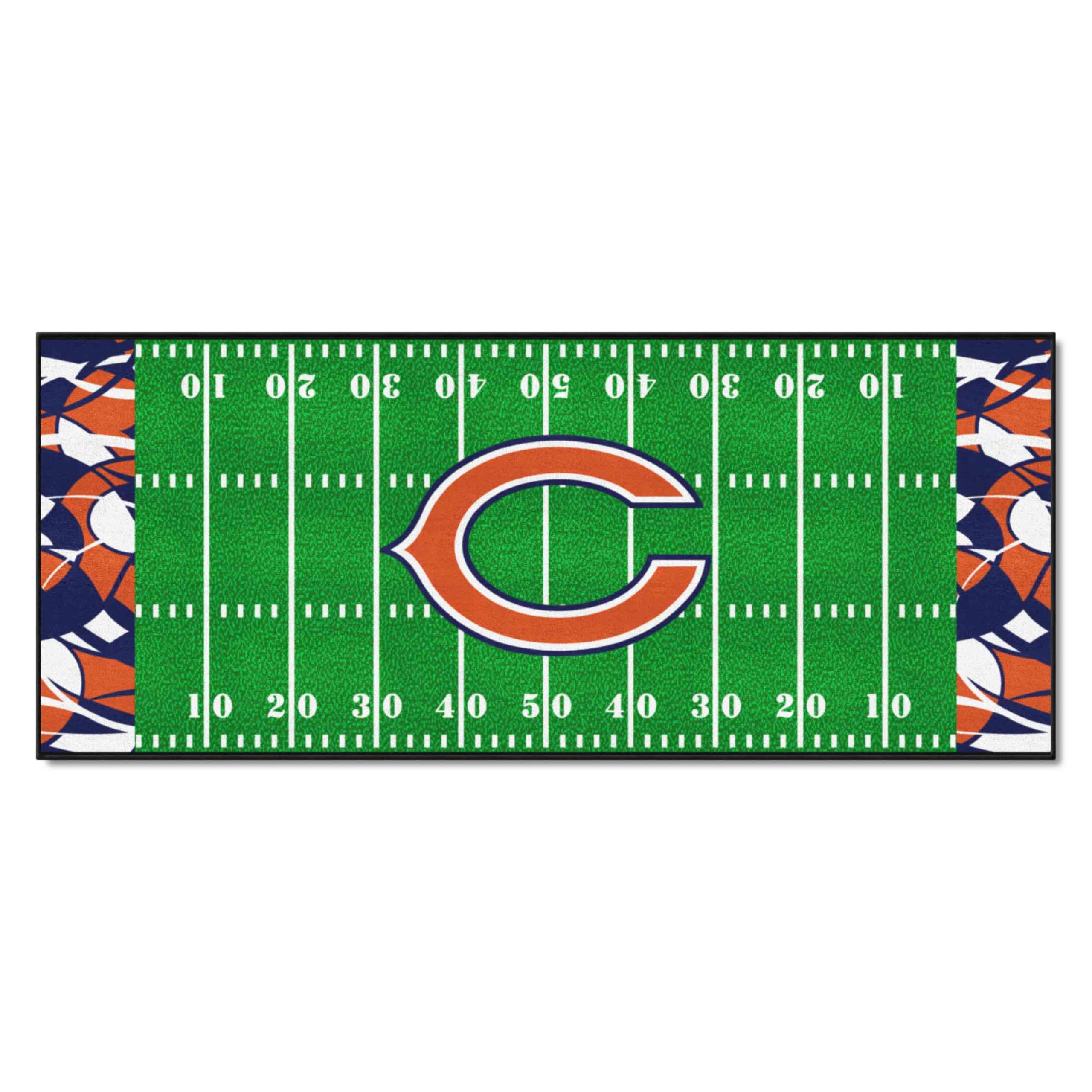 FANMATS 23223 NFL - Chicago Bears Football Field Runner Rug - 30in. x 72in. Xfit Design