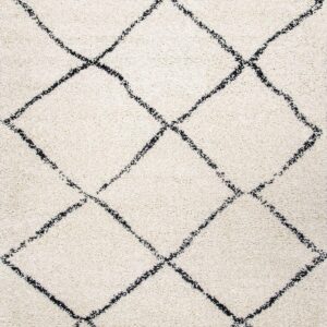 nuLOOM Jessie Moroccan Lattice Tassel Area Rug, 5x8, Off-white