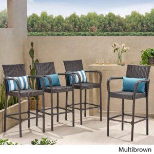 Christopher Knight Home Delfina Barstool Set, 4-Pcs Set, Multibrown