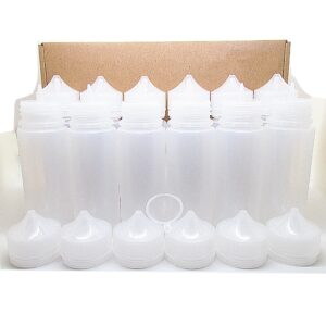 furuipeng 120ml ldpe unicorn plastic thin tip dropper bottles 4oz free mini funnel (12 pack)