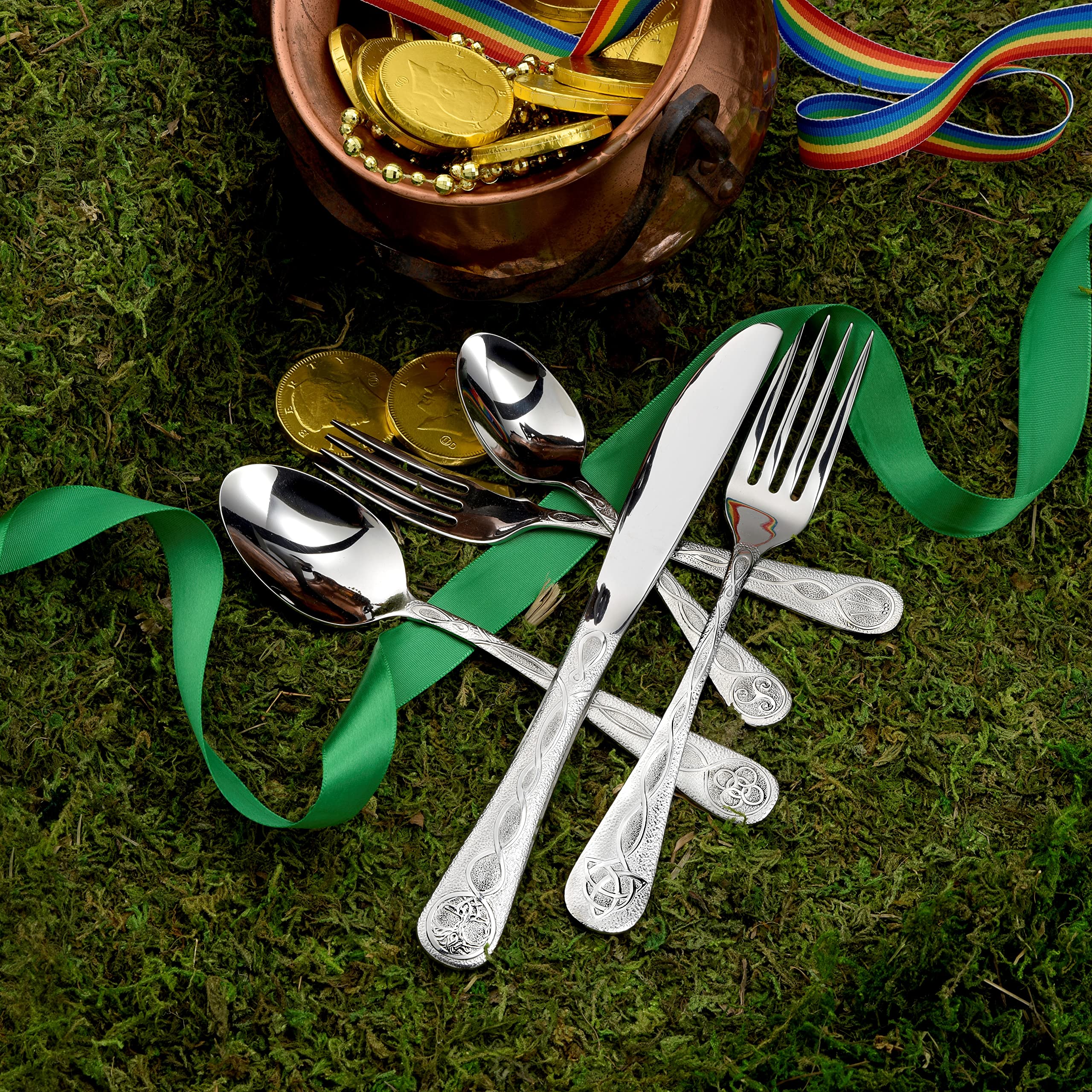 Liberty Tabletop Celtic 20pc Flatware Set Service for 4 Silverware MADE IN USA