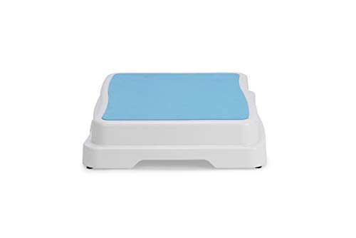 Croydex PA661422 Bath Step, Slip Resistant Bathroom Safety and Mobility Aid, White/Blue, One Size