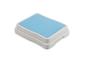 croydex pa661422 bath step, slip resistant bathroom safety and mobility aid, white/blue, one size