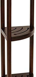 AquaTeak Kai Mocha Corner Teak Bath Shelf