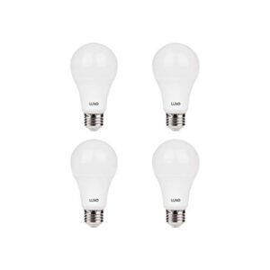 luno a19 dimmable led bulb, 11w (75w equivalent), 1100 lumens, 4000k (neutral white), medium base (e26),ul & energy star (4-pack)