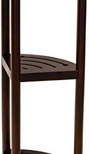 AquaTeak Kai Mocha Corner Teak Bath Shelf