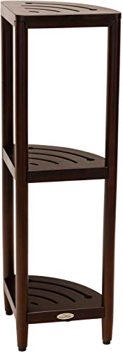 AquaTeak Kai Mocha Corner Teak Bath Shelf