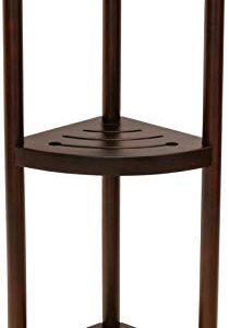 AquaTeak Kai Mocha Corner Teak Bath Shelf