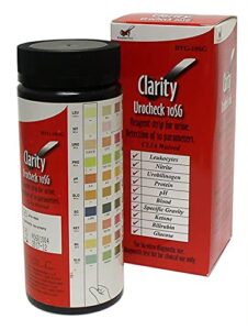 clarity diagnostics dtg-10sg urocheck 10sg urine reagent strip, clia waived (pack of100)