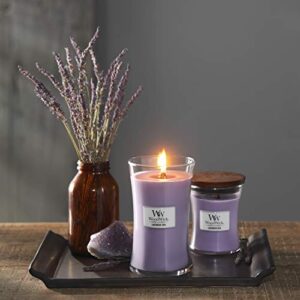 Woodwick Large Hourglass Scented Candle | Lavender Spa | with Crackling Wick | Burn Time: Up to 130 Hours, Lavender Spa