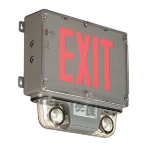 explosion proof exit sign combination gray