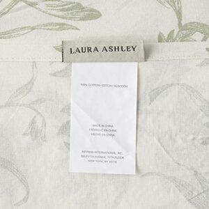 Laura Ashley Home - Queen Duvet Cover Set, Reversible Cotton Bedding with Matching Shams, Lightweight Home Decor for All Seasons (Natalie Sage, Queen) Green