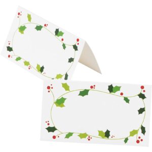 juvale christmas place cards for dinner parties, holiday place settings (2 x 3.5 in, 100 pack)