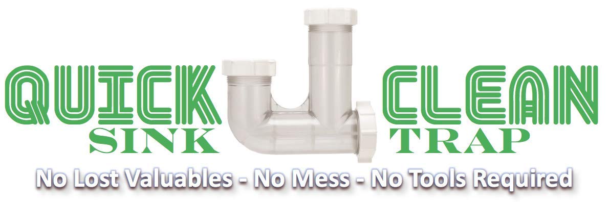 Quick Clean Sink Trap - Industrial - 1 1/2" & 1 1/4" P-Trap Replacement Upgrade | Jewelry Catcher | DIY Unclog Your Drain | No Tools Required | Bathroom/Salon Hair Catcher | Solution for Service Calls