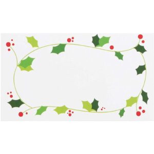 Juvale Christmas Place Cards for Dinner Parties, Holiday Place Settings (2 x 3.5 in, 100 Pack)