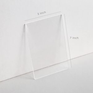 UNIQOOO 20 Pack Clear Blank Acrylic Sign - 5x7 Inch Table Number Signs, Wedding Signs, Card and Gift Sign, Wedding Party & Dinner Signs, Hand Lettering Quotes, Gift Ideas - Stand Holder NOT Included