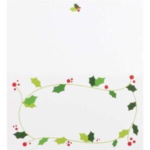 Juvale Christmas Place Cards for Dinner Parties, Holiday Place Settings (2 x 3.5 in, 100 Pack)