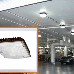 CYLED 120W LED Canopy Light Industrial Waterproof Explosion-Proof Outdoor High Bay Balcony Car Park Lane Gas Station Ceiling Light Equivalent 550W HID/HPS 16000 Lm 5500K DLC Qualified Pack of 2