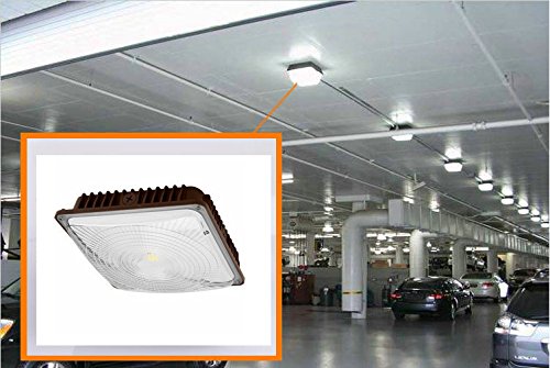 CYLED 120W LED Canopy Light Industrial Waterproof Explosion-Proof Outdoor High Bay Balcony Car Park Lane Gas Station Ceiling Light Equivalent 550W HID/HPS 16000 Lm 5500K DLC Qualified Pack of 2