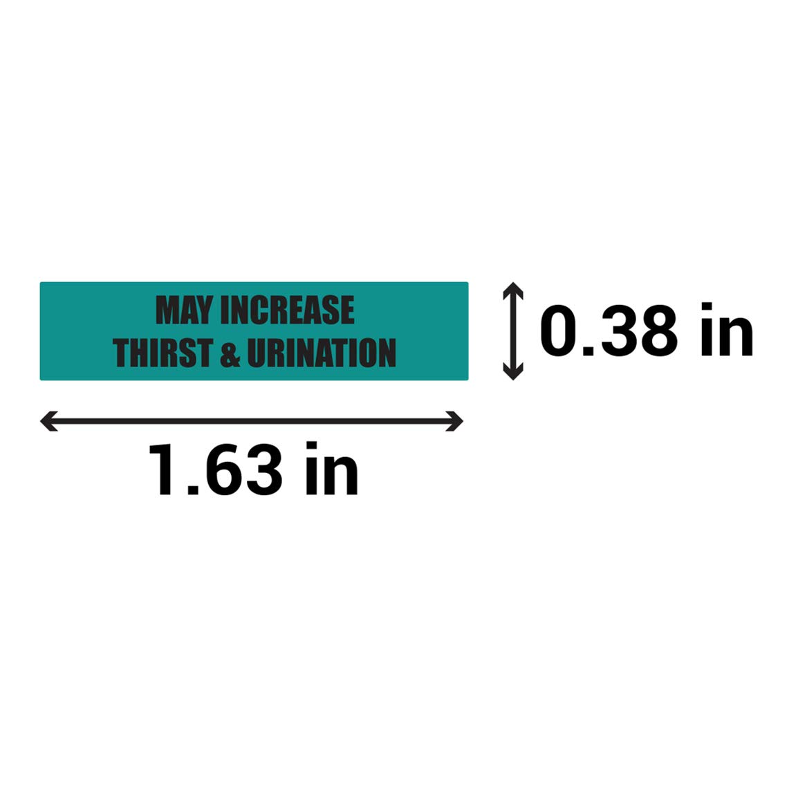 900 May Increase Thirst and Urination Sticker Labels, 0.38 x 1.63 Inch Medication Prescription Medical Chart File Folder Label Veterinary Pharmacy Rx Vet Instruction Stickers - 3 Packs of 300 Labels