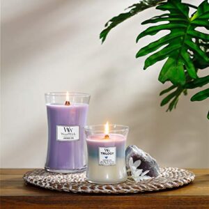 Woodwick Large Hourglass Scented Candle | Lavender Spa | with Crackling Wick | Burn Time: Up to 130 Hours, Lavender Spa