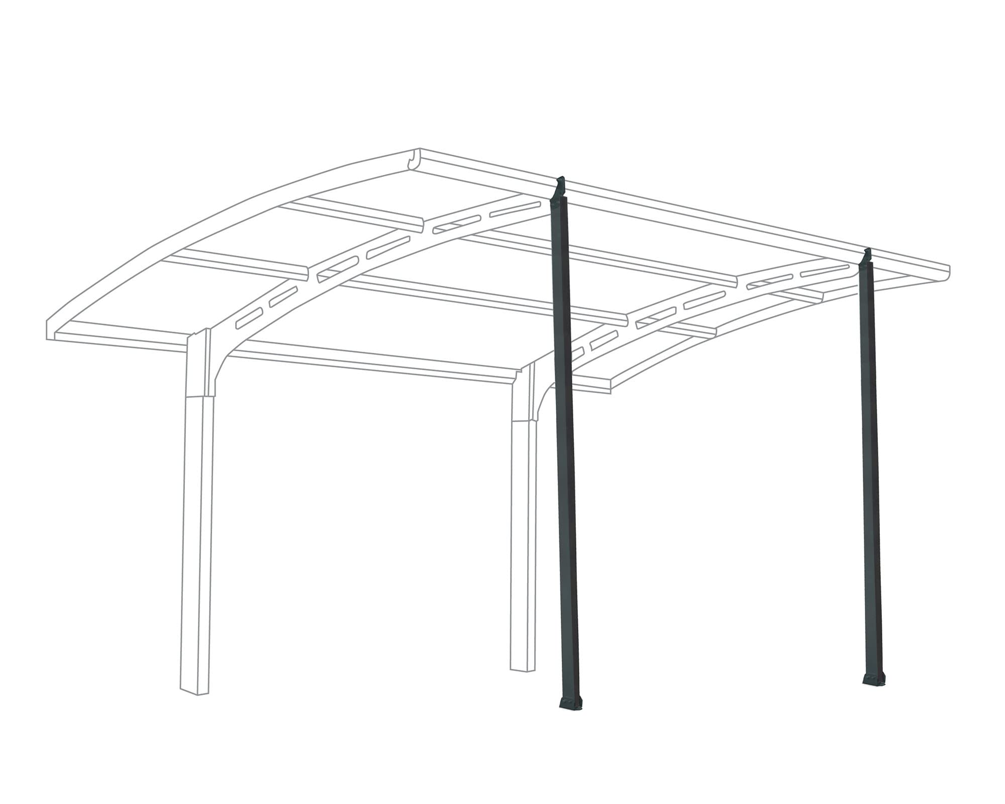 Palram - Canopia Arizona Carport Winter Support Kit Gray