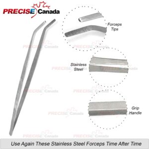 Precise Canada: 24" Mega Long Tweezer Curved Tip Stainless Steel