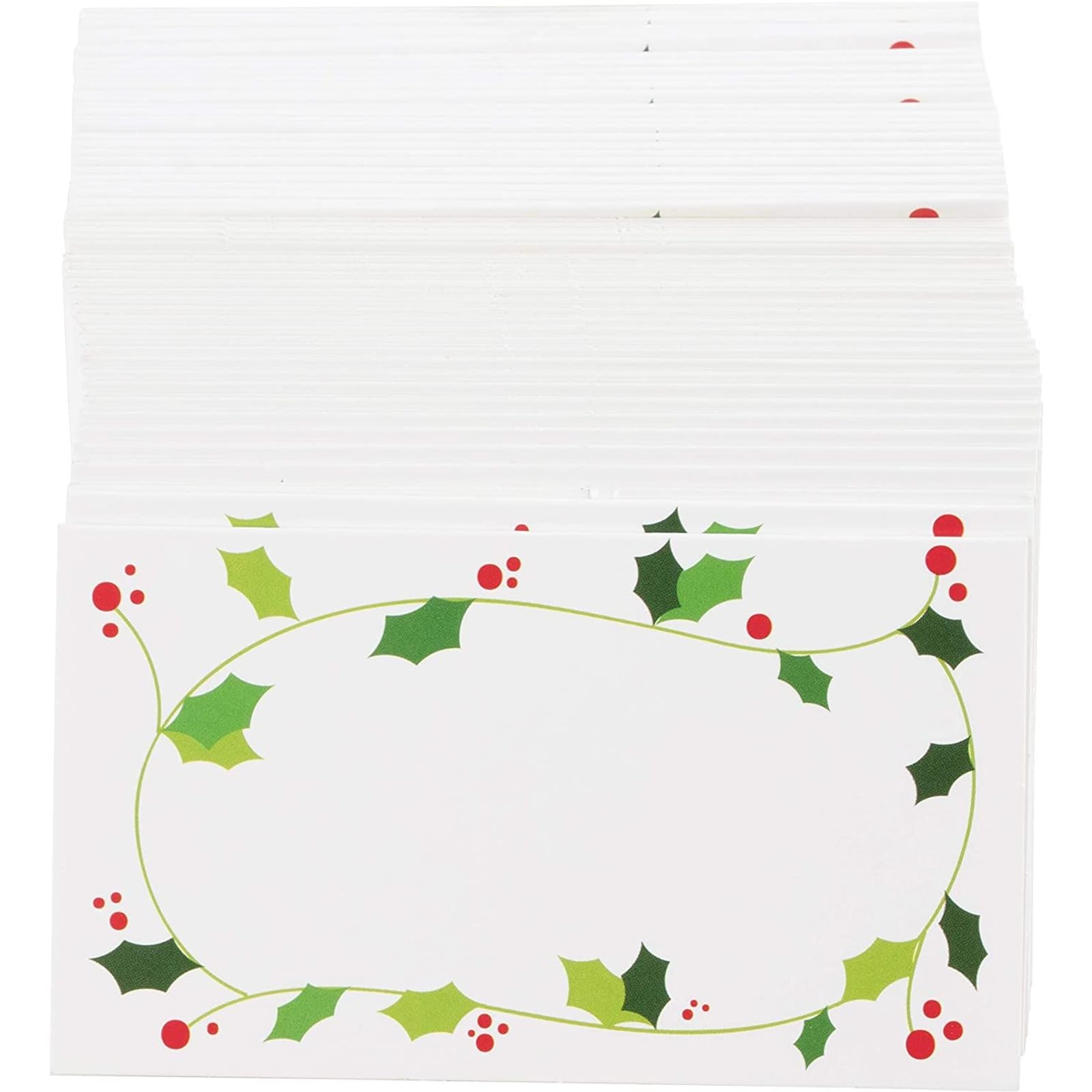 Juvale Christmas Place Cards for Dinner Parties, Holiday Place Settings (2 x 3.5 in, 100 Pack)