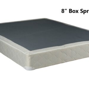 Greaton Fully Assembled Wood Traditional Box Spring/Foundation for Mattress Set, 75" X 33", White With Black Tape