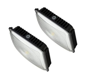 cyled 120w led canopy light industrial waterproof explosion-proof outdoor high bay balcony car park lane gas station ceiling light equivalent 550w hid/hps 16000 lm 5500k dlc qualified pack of 2