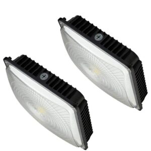 CYLED 120W LED Canopy Light Industrial Waterproof Explosion-Proof Outdoor High Bay Balcony Car Park Lane Gas Station Ceiling Light Equivalent 550W HID/HPS 16000 Lm 5500K DLC Qualified Pack of 2