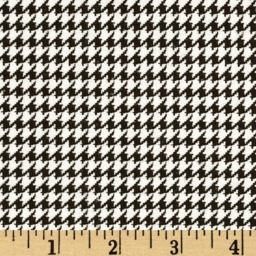 Comfy Flannel Houndstooth Black, Fabric by the Yard