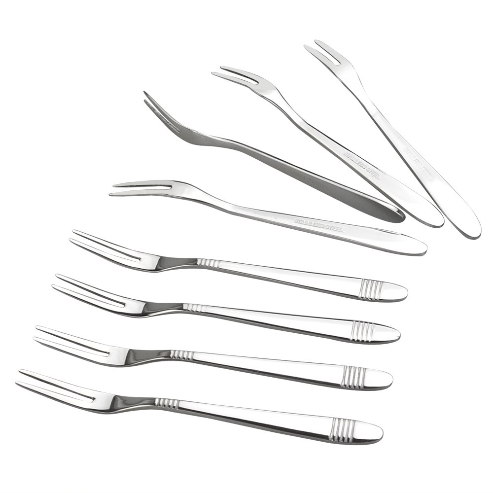 Begale 12-Piece Bistro Appetizer Cocktail and Fruit Forks, 2-Prong Forks, 5.4-INCH