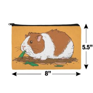 Guinea Pig Eating Pencil Pen Organizer Zipper Pouch Case