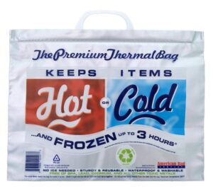 hot cold bag | insulated thermal cooler, lunch size, pack of 5