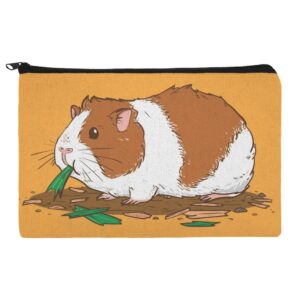 guinea pig eating pencil pen organizer zipper pouch case