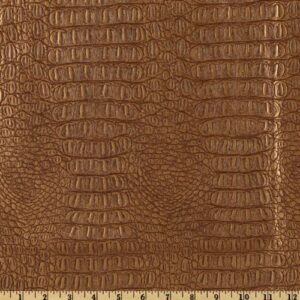 faux leather gator metallic copper, fabric by the yard