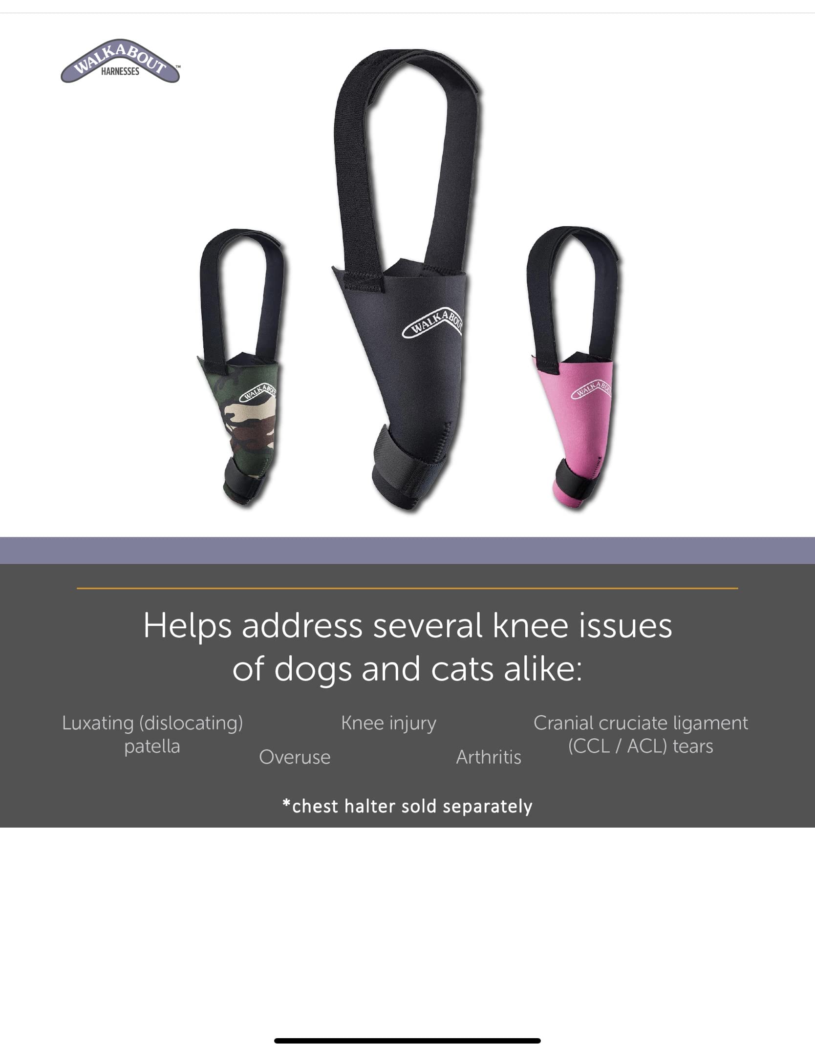 WALKABOUT Knee Brace (Small Left (7-9")