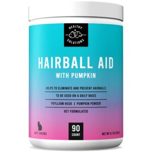 hairball remedy for cats - 90 anti cat hairball soft chews help control & prevent hair balls fiber from pumpkin treats hairballs consistently - made in usa