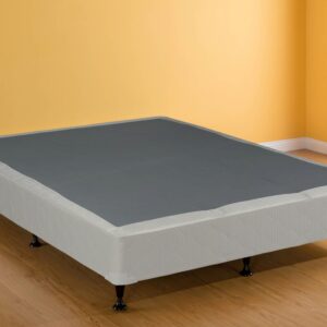 Greaton Fully Assembled Wood Traditional Box Spring/Foundation for Mattress Set, 75" X 33", White With Black Tape